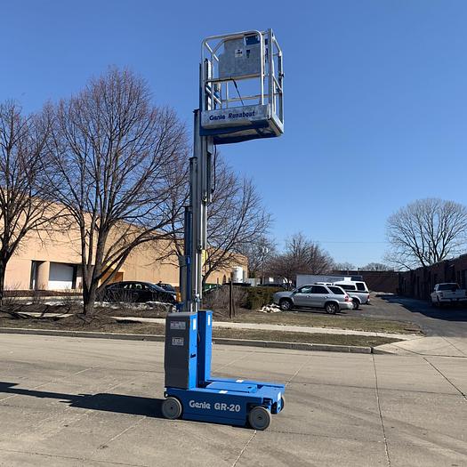 350 lb. Genie Industries #GR-20 Runabout, scissor lift, electric, 26' work height, 20' platform ...