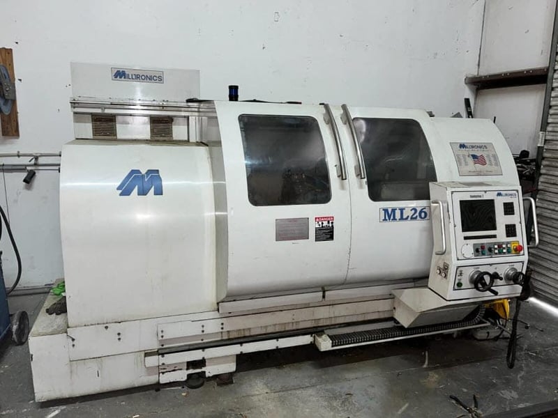 Milltronics #ML-26/40, CNC combo lathe, Centurion 7 Control, 27" swing ...