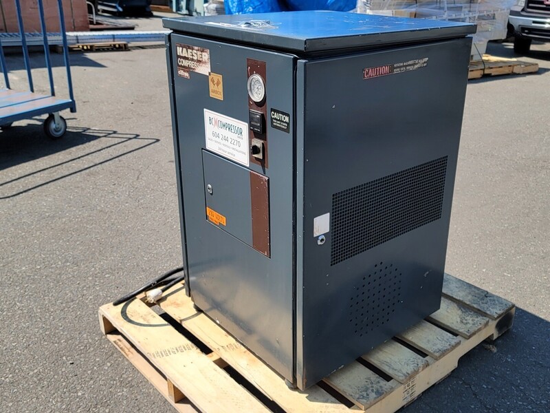 24 cfm, Kaeser, 5 hp Rotary Screw Oil-Free Air Compressor w/ Air Dryer ...