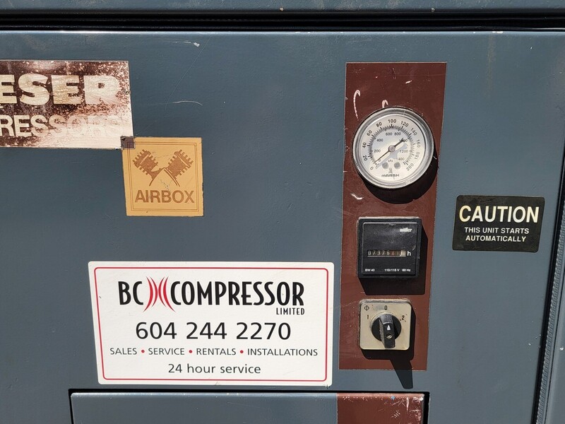 24 cfm, Kaeser, 5 hp Rotary Screw Oil-Free Air Compressor w/ Air Dryer ...