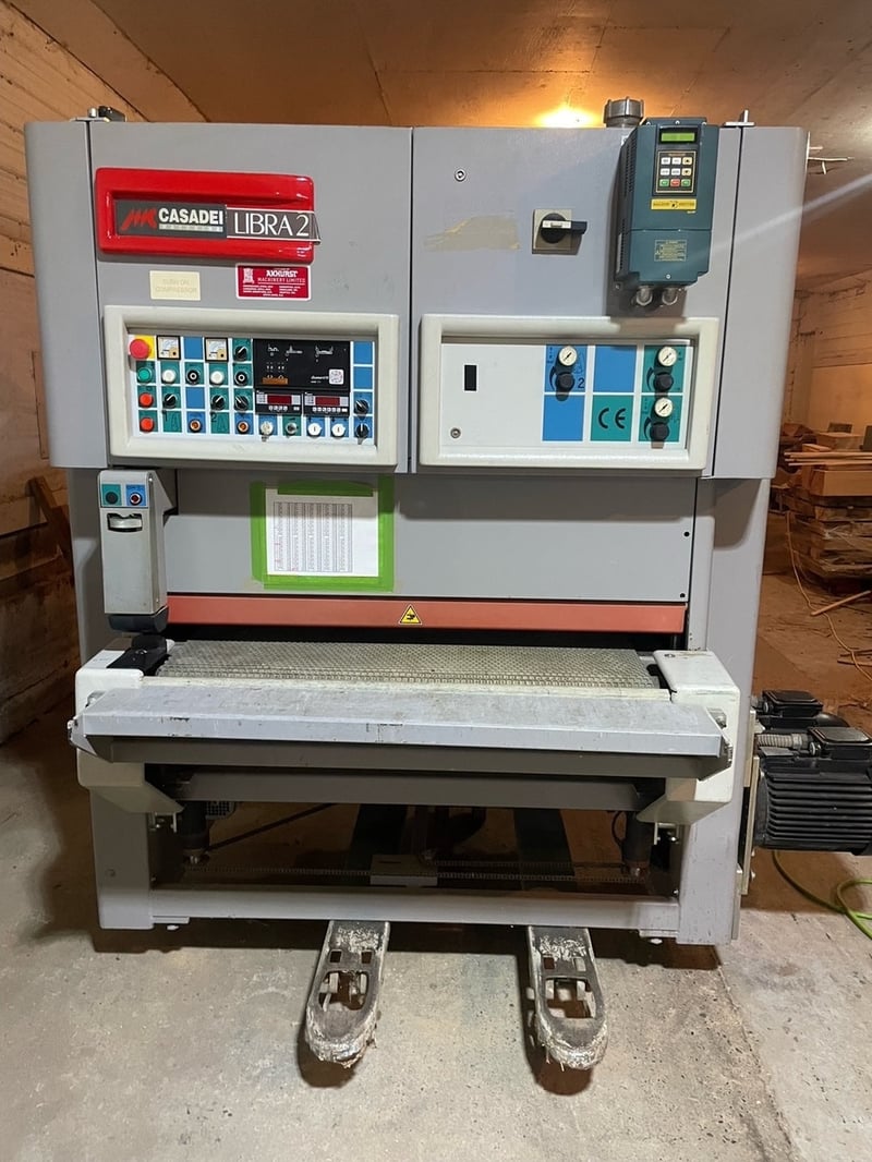 43" Casadei #Libra-2, wide belt sander, 2-belts, 220 V., 3-phase, 10 HP ...
