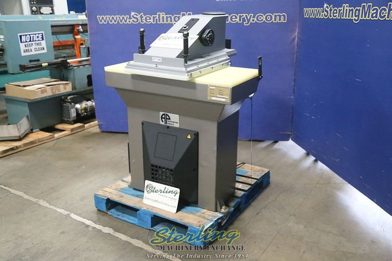 27 Ton, APMC #APM-SA27, hydraulic clicker press, 3.54" sw, 5.1" open, 2 ...