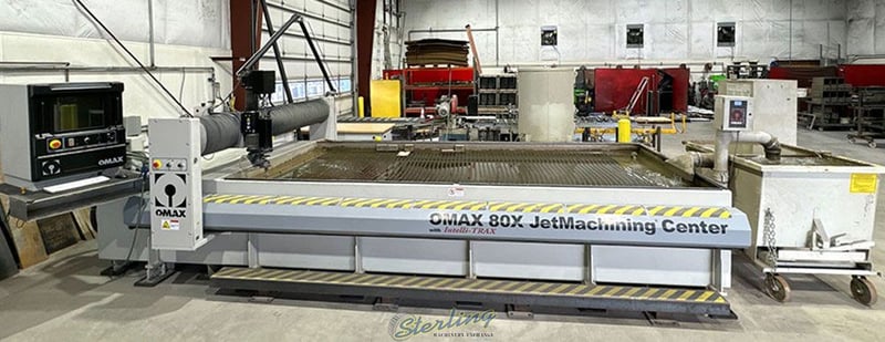 Omax #80X, waterjet cutting, 6' 8" x 13' 4" capacity, 50 HP Enduromax ...