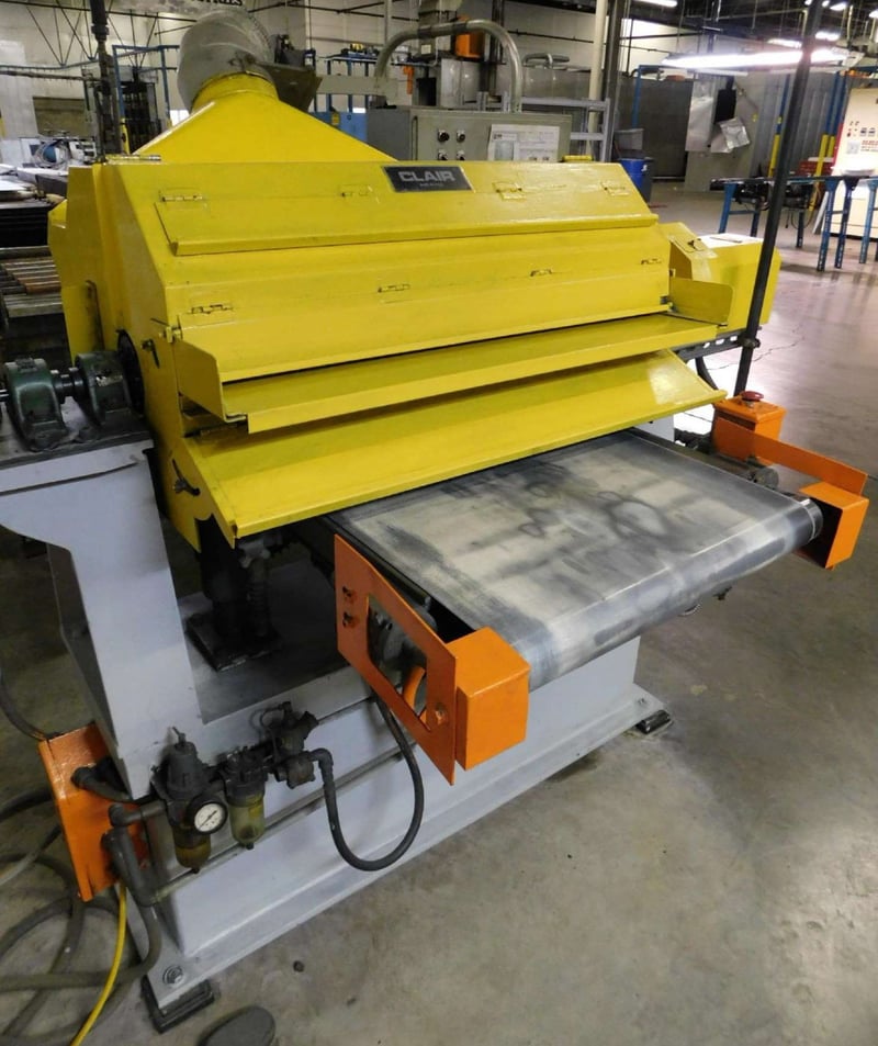 Clair, pass through polishing machine, 24" W belt, 15 HP, manual hand ...