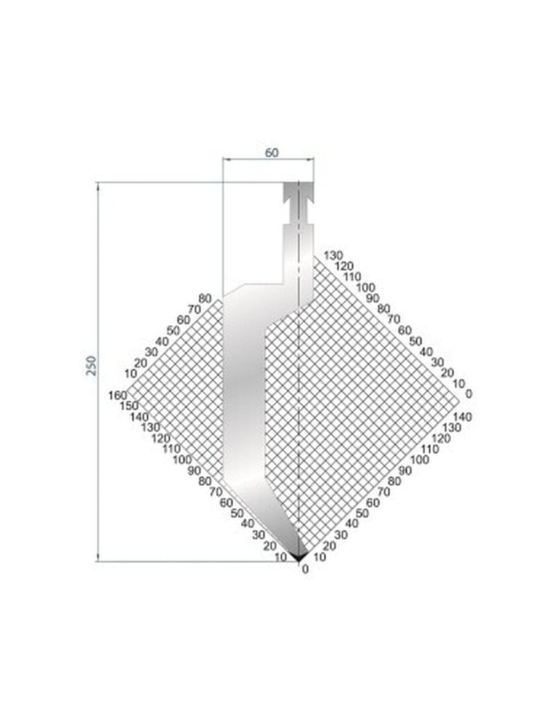 43.32" L x 9.84" H, Eurostamp #1298, 86 Degree Segmented Gooseneck ...