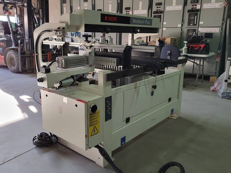 63 Spindle SCM #Multitech-Plus, Boring Machine, 3-Head, 90 mm Stroke ...