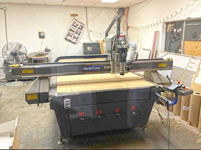 Multicam #3000-Series-3-204-R, single spindle CNC router, 5' x10' table ...