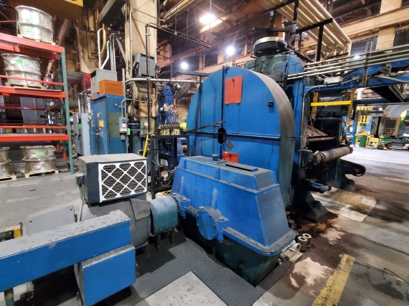 26" x 72" Farrel, 3-roll rubber calendar, cored rolls for cooling ...