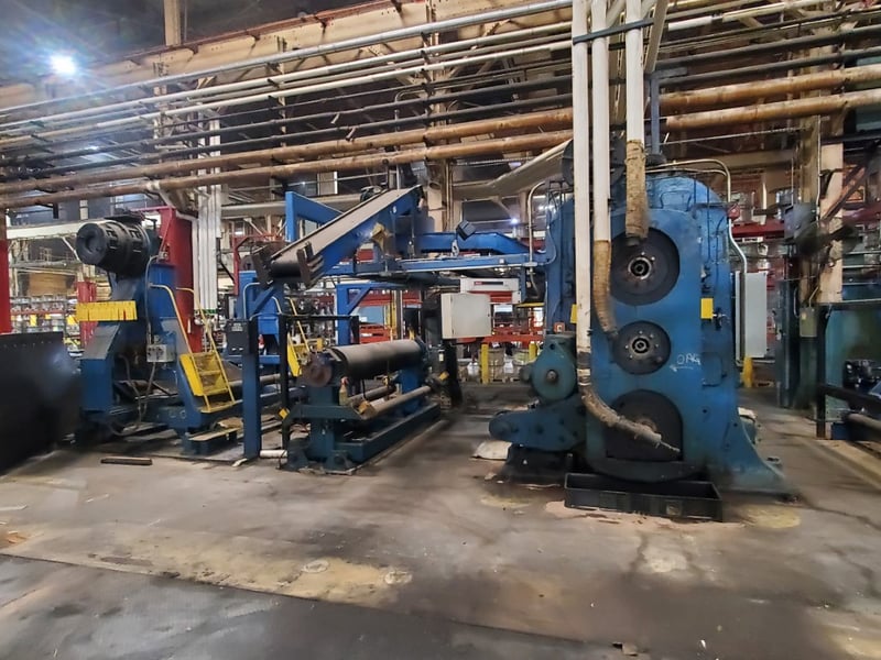 26" x 72" Farrel, 3-roll rubber calendar, cored rolls for cooling ...