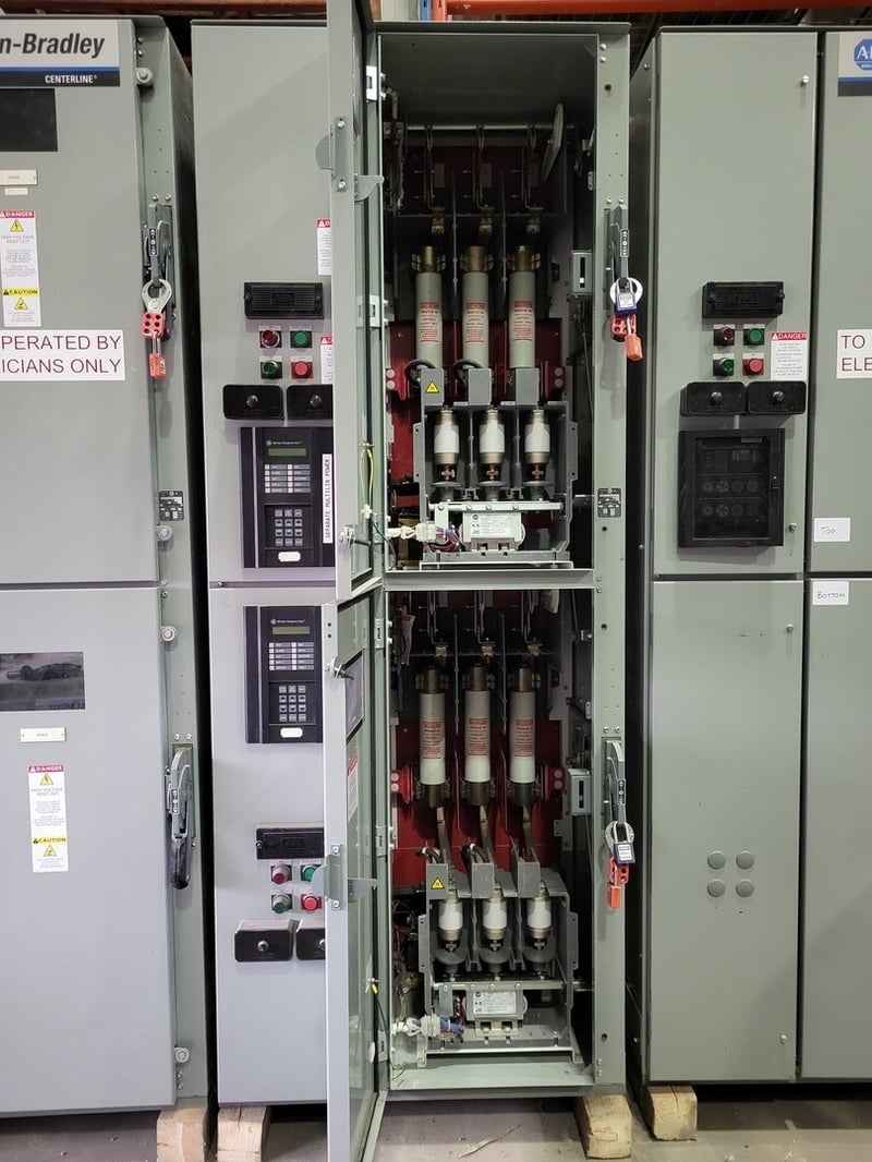 Allen-Bradley, 5000 Volts, 1200 Amps., 3-phase, medium voltage MCC ...
