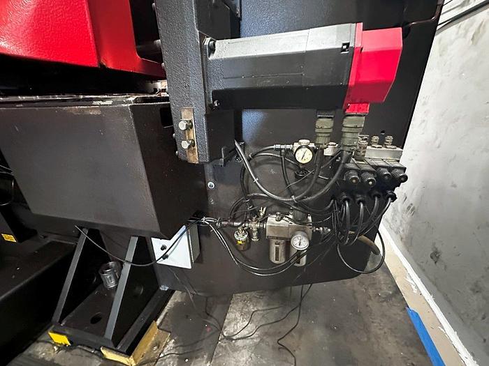 55 Ton, Amada #Coma-557, CNC turret punch, 58 station, 2 automatic ...