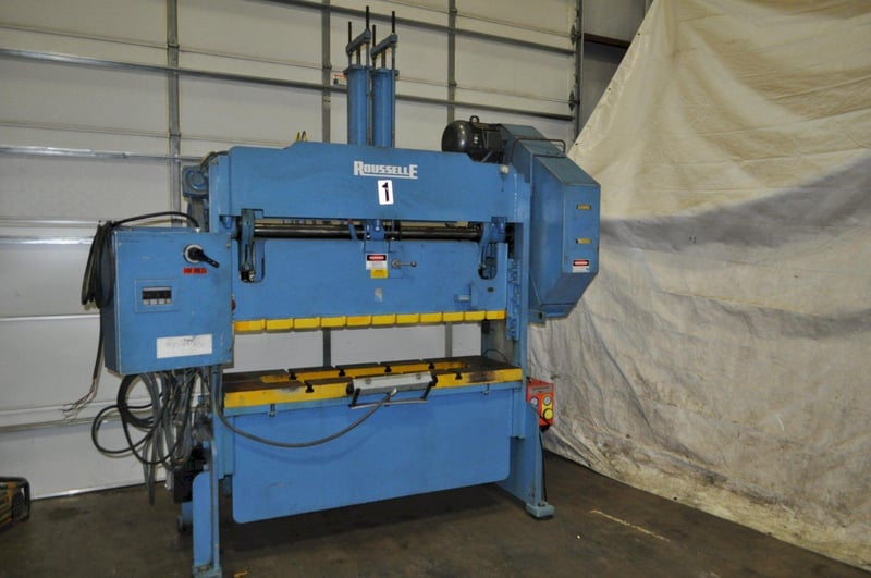 40 Ton, Rousselle #4SS72, straight side double crank press, 3" stroke ...