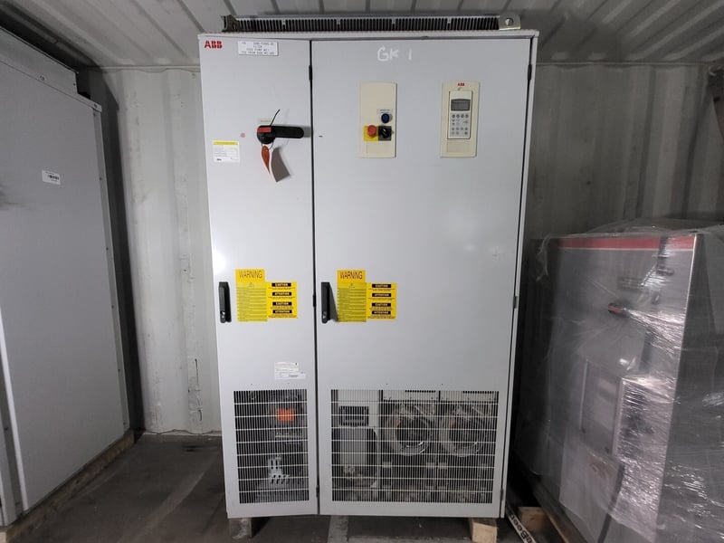 200 HP ABB, ACS800-37-0260-7, Variable Frequency Drive (VFD), 600 Volts ...