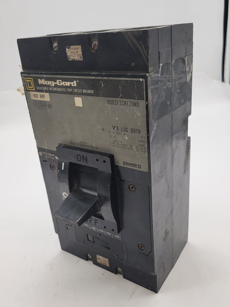 400 Amps, Square D, LAL3640036M, Unit Mount Circuit Breaker, 3 Pole, 3 ... 400 Amps, Square D, LAL3640036M, Unit Mount Circuit Breaker, 3 Pole, 3 ...