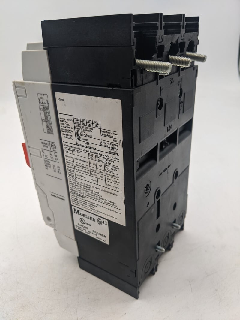 150 Amps, Moeller, NZMB2-AF150-BT, Bolt-On Circuit Breaker, 3 Pole, 3 ...
