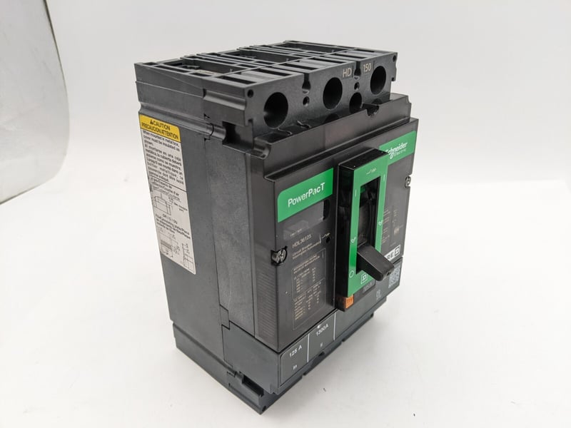 125 Amps, Square D, HDL36125, Feed-Thru Circuit Breaker, 3 Pole, 3 phase, 600 Volts for Sale ...