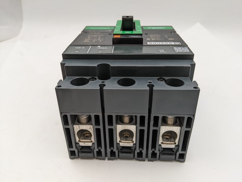 125 Amps, Square D, HDL36125, Feed-Thru Circuit Breaker, 3 Pole, 3 phase, 600 Volts for Sale ...