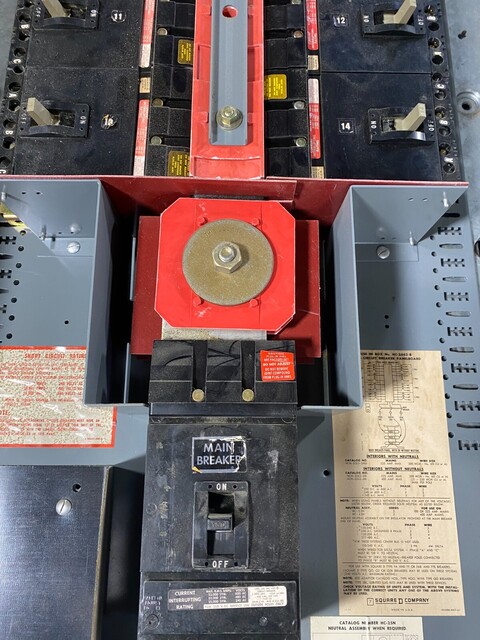 150 Amp. Square D, NH1B, I-Line Panelboard, 42 Space, 63" H x 26.5" W x ...