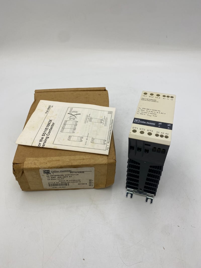 10 Amp. Cutler-Hammer, Reversing Contactor, 3 Pole, 10 Amp., 24-240 AC ...