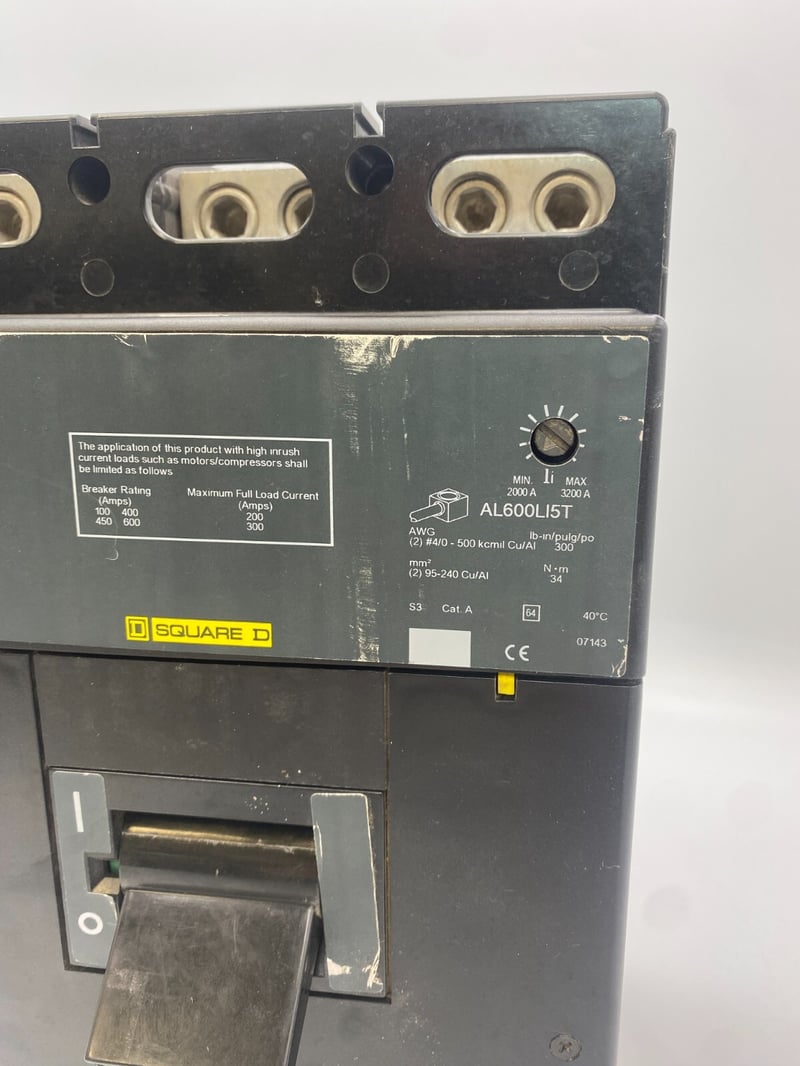 400 Amps, Square D, LCL364008041, Circuit Breaker, 3 Pole, 600 V, 3 phase for Sale | Surplus Record
