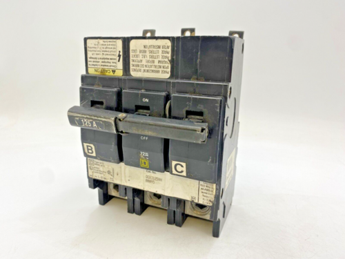 125 Amps, Square D, QOB3125VH, Bolt-On Circuit Breaker, 240 V, 3 Pole ...
