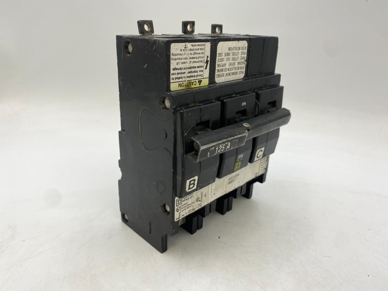 125 Amps, Square D, QOB3125VH, Bolt-On Circuit Breaker, 240 V, 3 Pole, 3 phase for Sale ...
