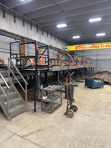 Schnell #300-VMT rebar shear line, 20" blade width, 60' entry/exit ...