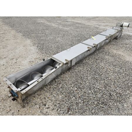 12" diameter x 15' long, Stainless Steel Industrial screw auger ...