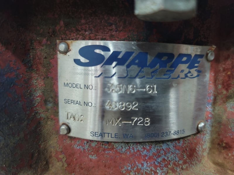 7.5 HP Sharpe #7.5N6-61, Mixer, 3 Ph., 1760 RPM, 230/460 V for Sale ...
