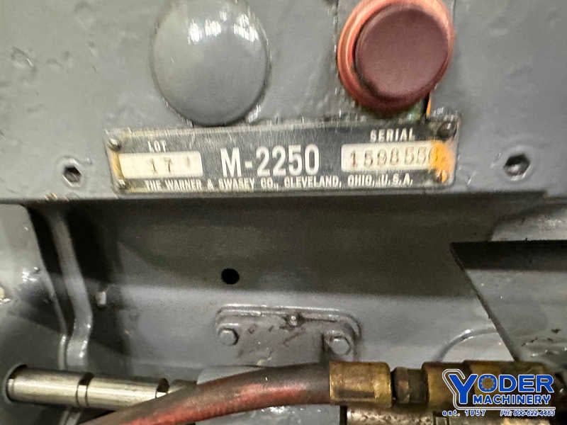 No. 5 Warner & Swasey, M2250 square head, turret lathe, 20" swing, 10-1 ...