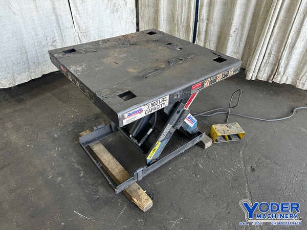 2500 lb. Autoquip #24S25, hydraulic scissor lift table, 36" x 36 ...