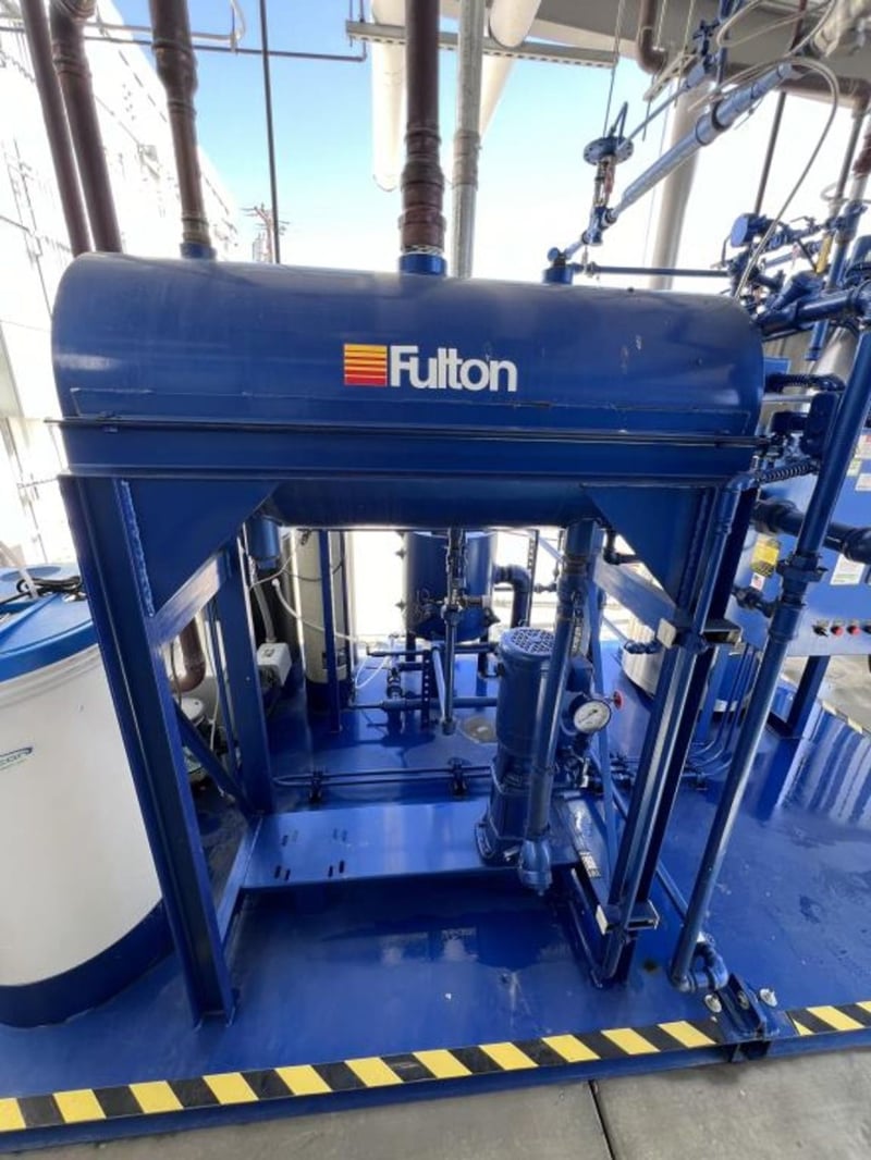 9.5 HP Fulton #Tribute, vertical steam boiler complete skid package ...