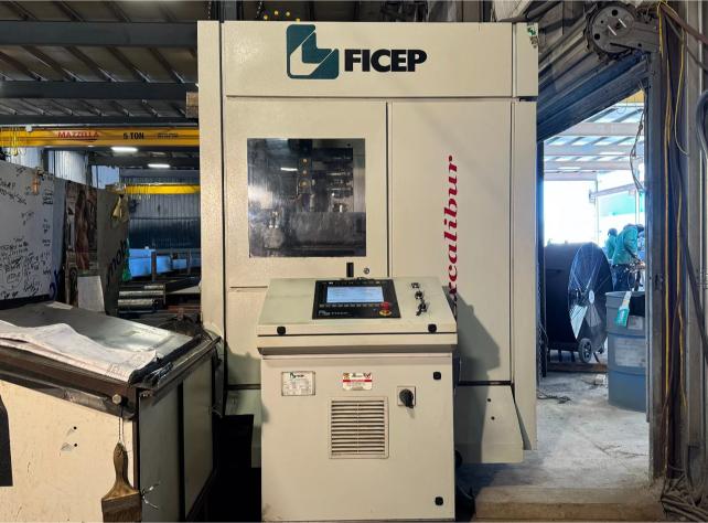 Ficep #1201-DE, CNC Single Spindle Beam Drill, 60' Roller Table, 6 ...