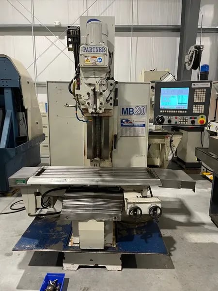 Milltronics #MB-20, CNC vertical mill, 50" x13" tbl., 5 HP, 40" X, 20 ...