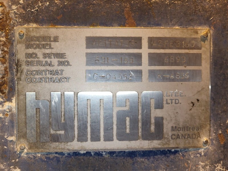 Hymac 42FE3150, horizontal / side mount agitator with 150 HP motor for ...