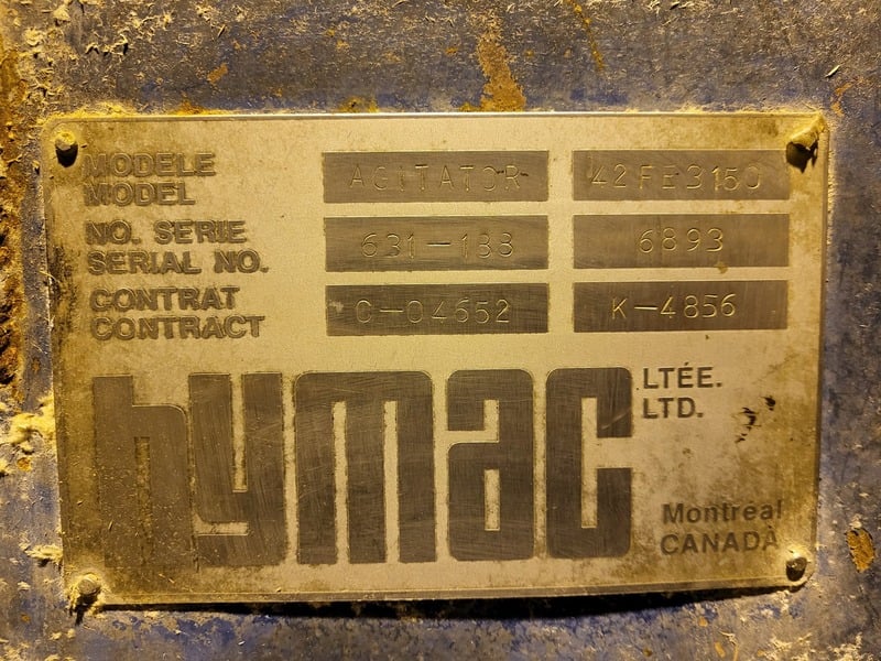 Hymac 42FE3150, horizontal / side mount agitator with 150 HP motor for ...