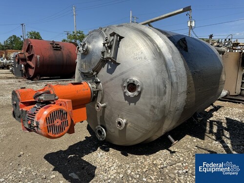2000 gallon Lee Reactor, 316 Stainless Steel, 23/100 psi, 76" diameter ...