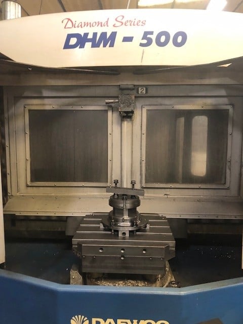 Daewoo Doosan #DHM-500, horizontal machining center, Fanuc 16iM, 31.5 ...