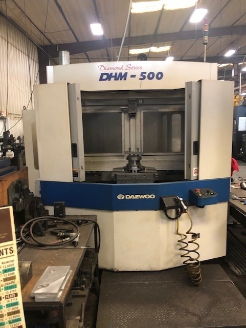 Daewoo Doosan #DHM-500, horizontal machining center, Fanuc 16iM, 31.5 ...