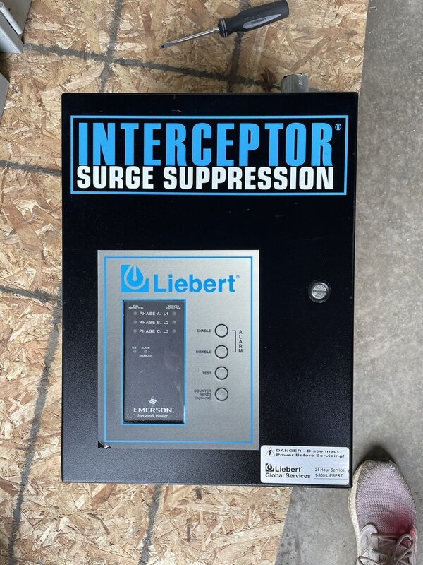 Liebert, S1025480DANSN, Interceptor Surge Suppression, 3 phase Delta ...