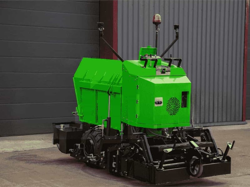 Ticab #MP-1100, mini asphalt paver, 5 ton loader, 1.4 ton unloader, 150mm auger diameter, air ...