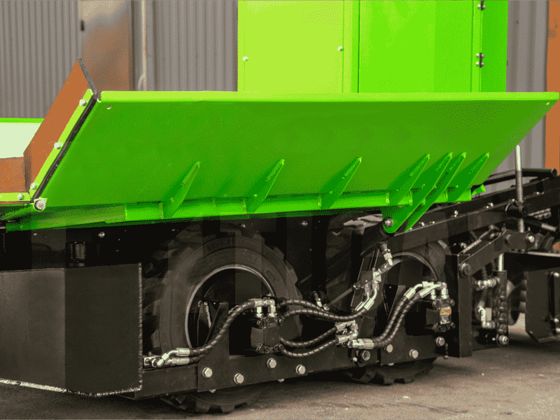 Ticab #MP-1100, mini asphalt paver, 5 ton loader, 1.4 ton unloader, 150mm auger diameter, air ...