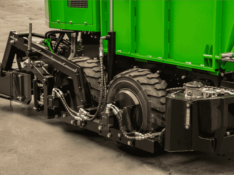 Ticab #MP-1100, mini asphalt paver, 5 ton loader, 1.4 ton unloader, 150mm auger diameter, air ...