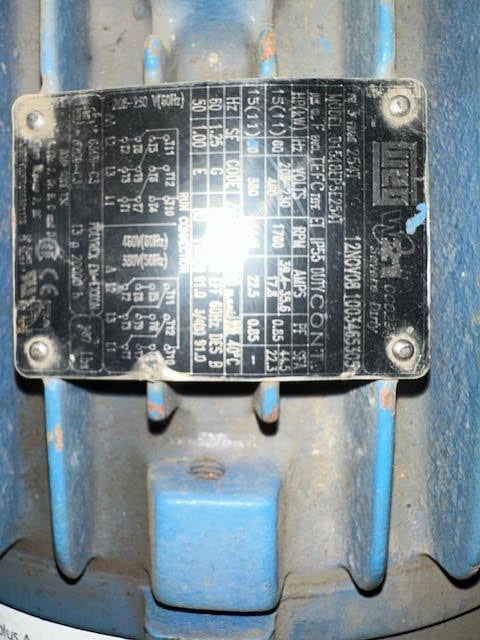 15 HP 1760 RPM Weg, Frame 254T, 208-230/460 Volts, Squirrel Cage ...