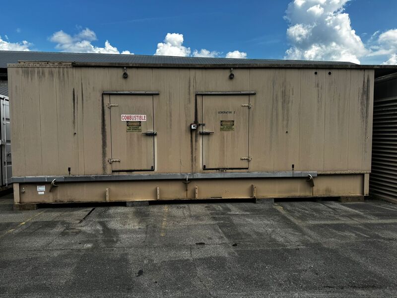 Sound attenuated enclosure, on a 1200 gallon sub base tank (2 available ...