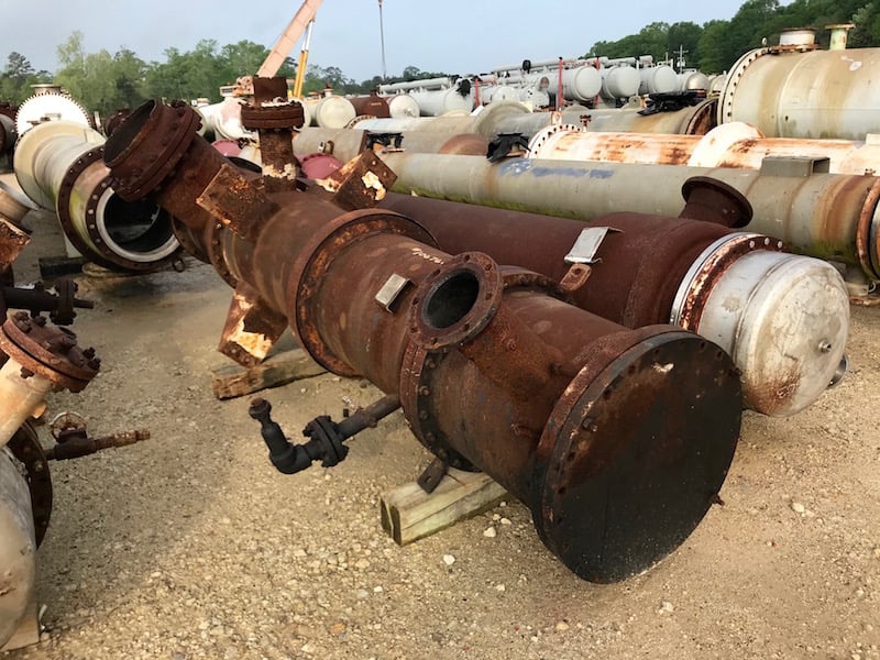 652 sq.ft., 300 psi shell, Manning & Lewis, heat exchanger, 75FV psi ...