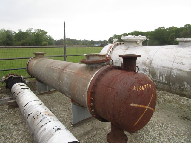 1370 sq.ft., 50 psi shell, 75 psi tube, Slagle, heat exchanger, 300°F ...