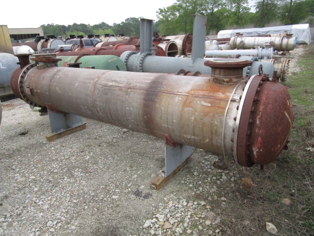 1370 sq.ft., 50 psi shell, 75 psi tube, Slagle, heat exchanger, 300°F ...
