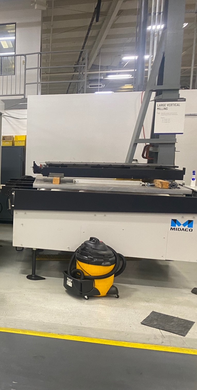 Midaco #80SD, 80" x 29" CNC automatic pallet changer table shuttle w ...