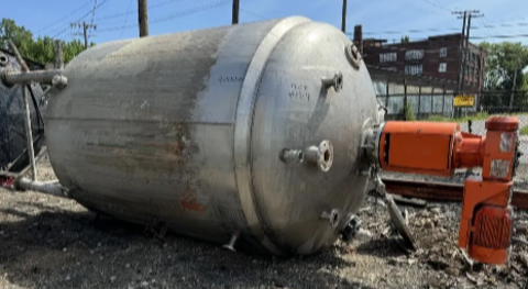 2500 gallon Lee Industries, 316 Stainless Steel reactor, 100 psi, 84 ...